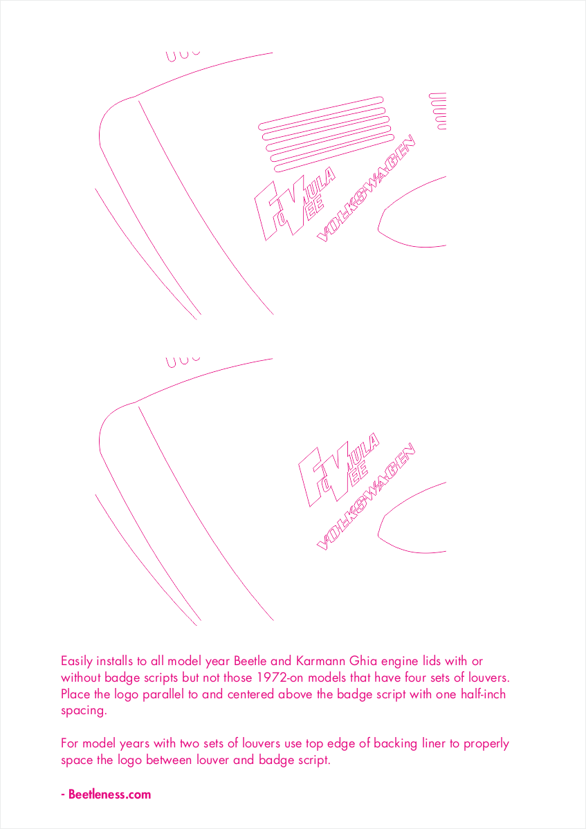 Formula Vee vinyl badge/logo | Beetleness Art-2024